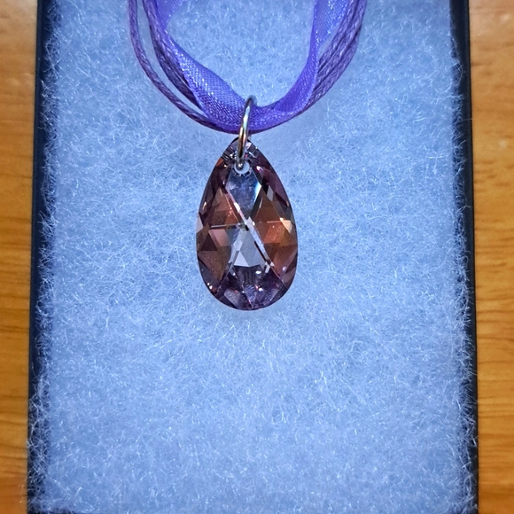Jewelry | Violet Nightshade Crystal Teardrop Necklace | Poshmark